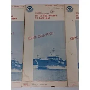 Art | Vintage Noaa Nautical Charts New Jersey Intracoastal Waterway ...